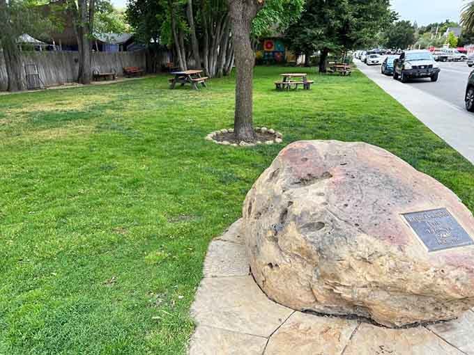 Lavinia Campbell Park offers shady spots perfect for picnicking after you've sampled one too many Pinot Noirs.