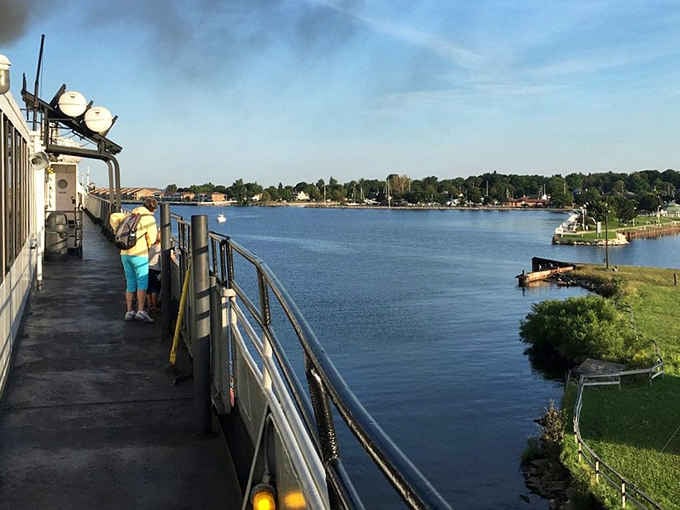 Standing on the S.S. Badger's deck, watching Michigan slide by like the world's most relaxing movie with no plot.