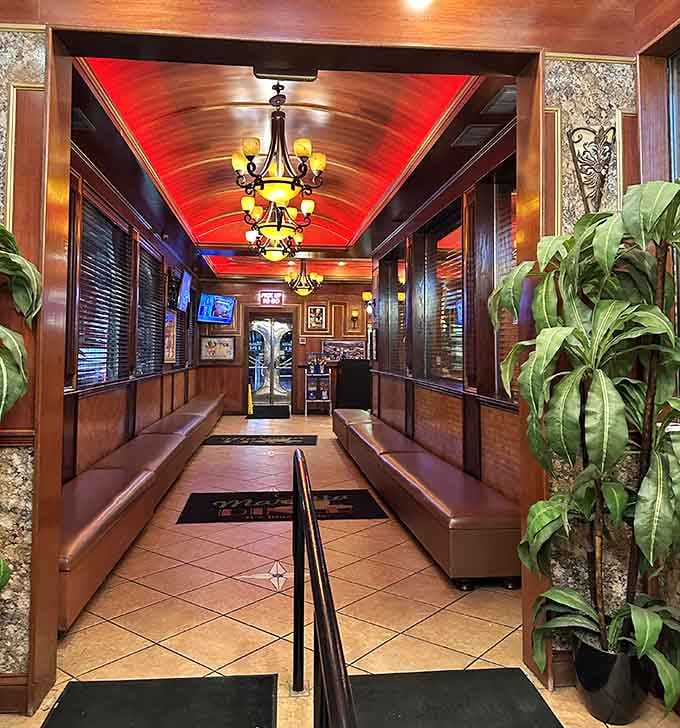 Walk down this hallway and leave the modern world behind, one leather booth at a time.