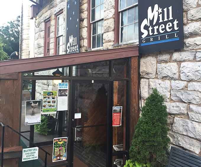 The entrance welcomes you with historic stone and the promise of ribs that'll haunt your dreams forever, guaranteed.