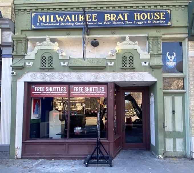 The entrance welcomes you with architectural details that whisper stories of Milwaukee's rich brewing and dining heritage.