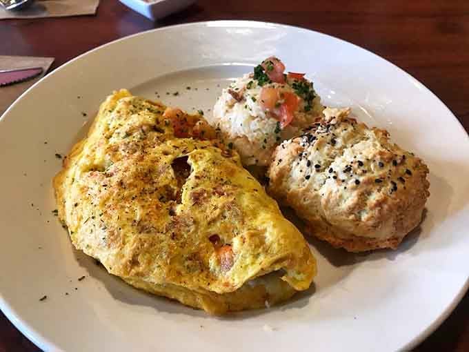 Amy's Bayou Omelet brings Louisiana spice to Maryland mornings, proving breakfast doesn't have to play it safe to win.