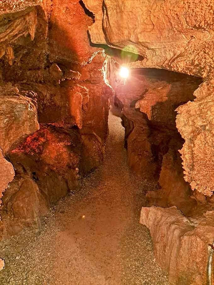 The narrow passages reveal geological wonders at every turn, making each step an adventure in discovery.