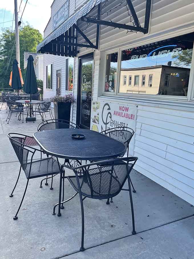 Outdoor seating lets you enjoy your meal al fresco, because sometimes the best dining room is under the open Wisconsin sky.