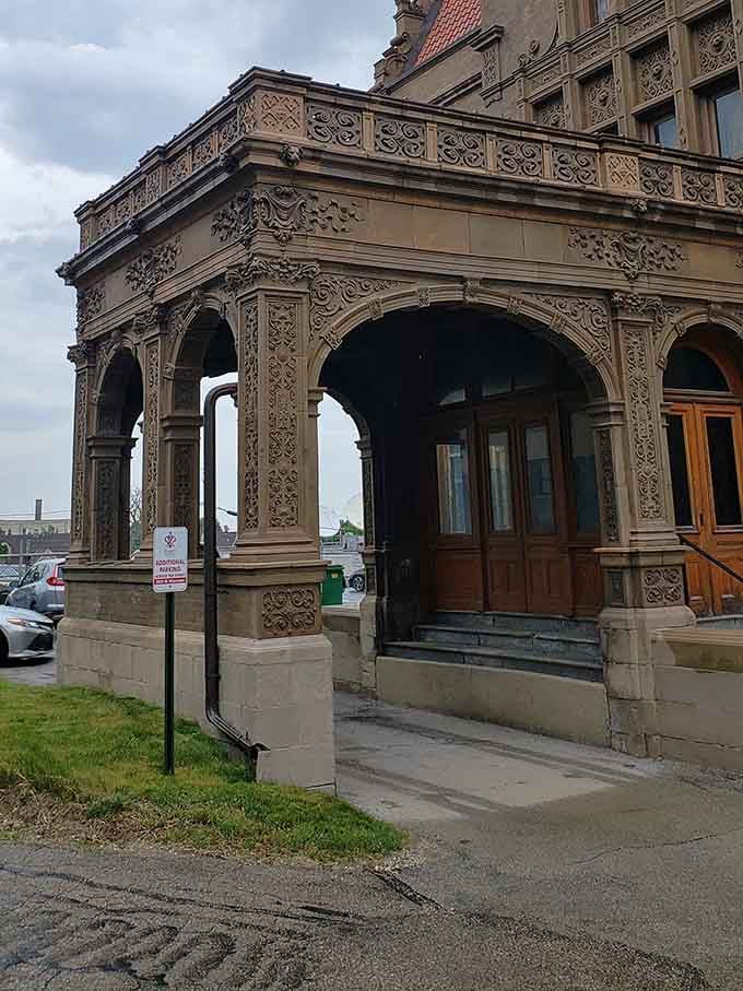 An archway entrance that makes you want to announce yourself formally every time you walk through it.