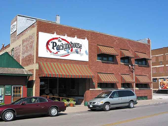 The Packinghouse serves up hearty fare in a brick building with history you can taste. Those striped awnings practically whisper, "Come hungry."