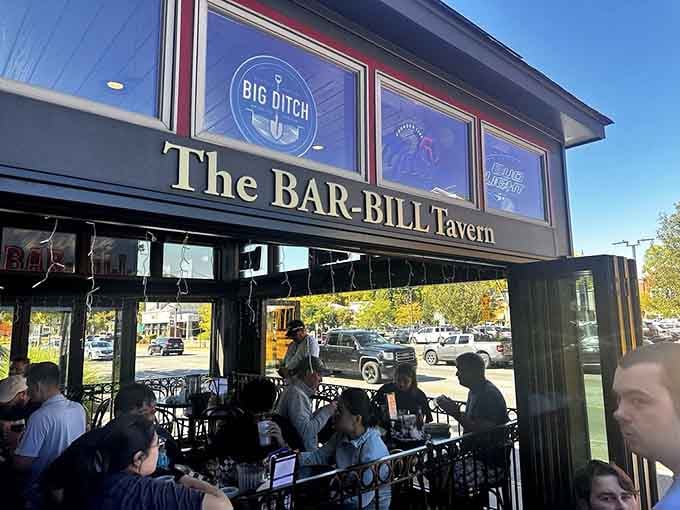 Outdoor patio seating lets you enjoy exceptional tavern fare while soaking up fresh air and East Aurora's charming village atmosphere.