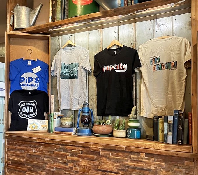Pip's merchandise on display for those who want to take home more than just memories and a sugar high.