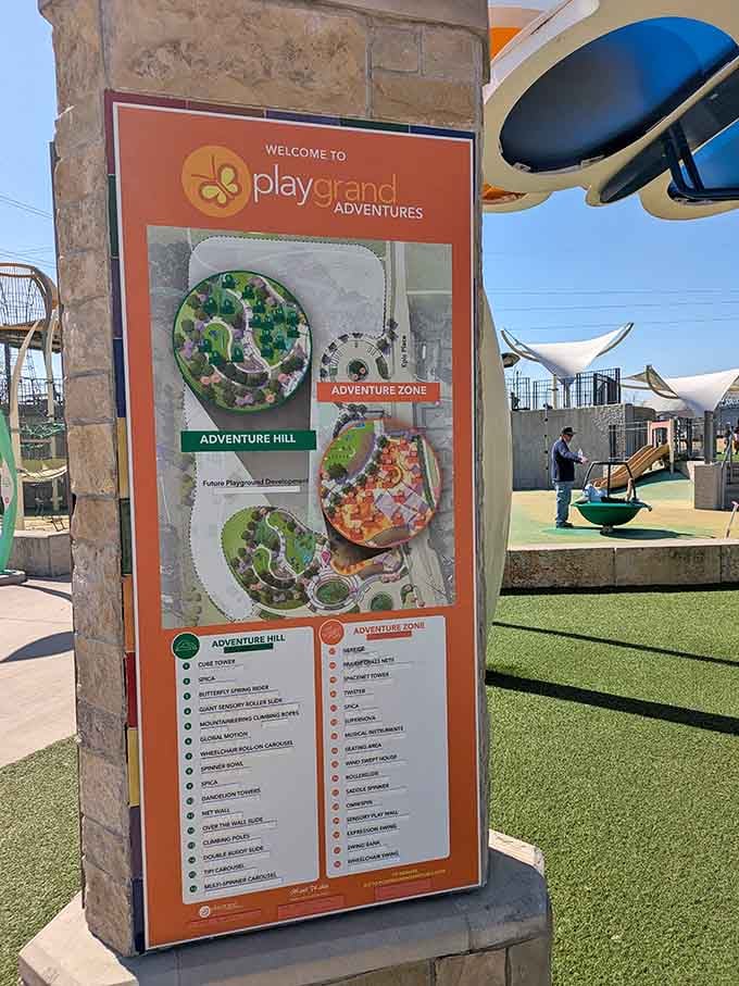 The master plan showing just how much thought went into creating zones for different ages and adventure levels throughout.