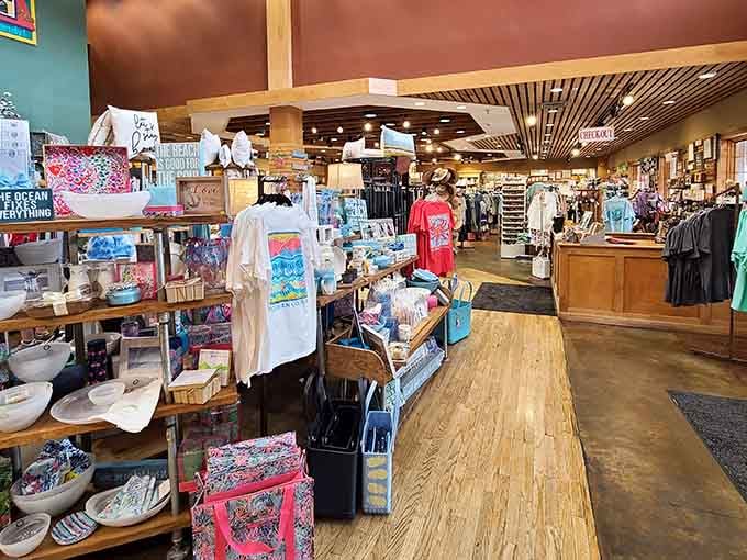 The retail section where you'll discover pecan-flavored everything and wonder how you've lived without it.