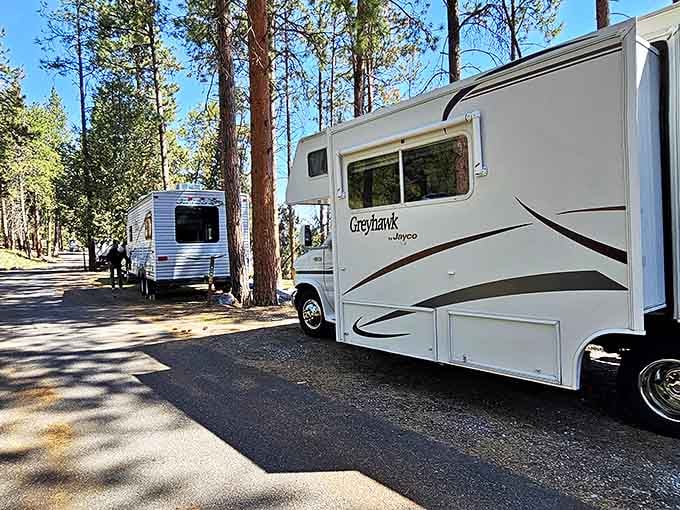 RV paradise found&mdash;where your temporary neighborhood has better views than most permanent addresses. Just park, relax, and exhale.