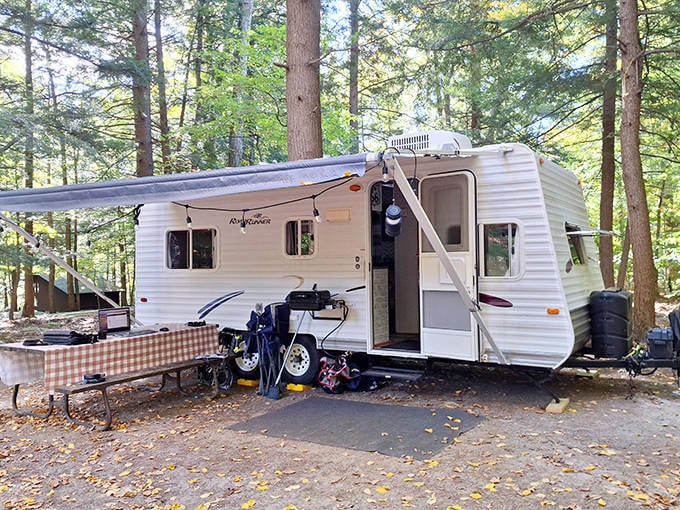 Camping with conveniences&mdash;where "roughing it" means the Wi-Fi signal might occasionally make you talk to your family instead.