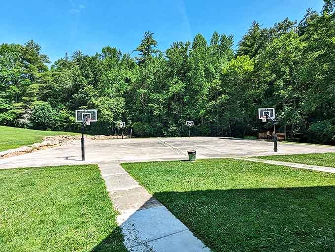 Ragan Park's basketball courts invite friendly competition under the shade of towering trees&mdash;small-town recreation at its finest.