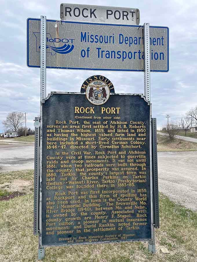 This historical marker tells Rock Port's fascinating story, from Civil War struggles to becoming a renewable energy pioneer.