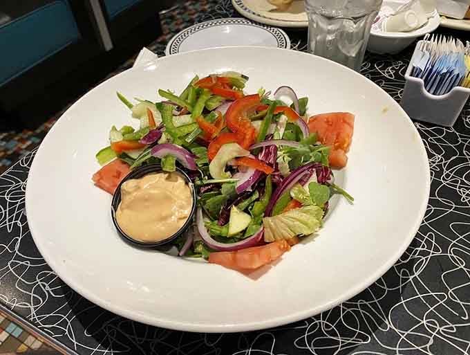 A salad that doesn't apologize for being healthy—crisp, colorful, and proof that sometimes the simplest things are the most satisfying.