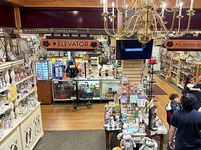 Even the gift shop beckons with local treasures, because apparently eating wasn't enough of a shopping experience already.