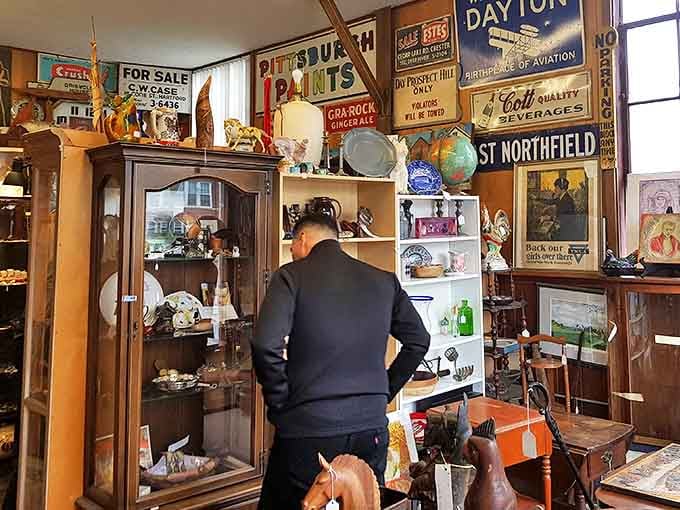 Every serious antique hunter knows the stance: hands behind back, leaning slightly forward, mentally rearranging their living room.