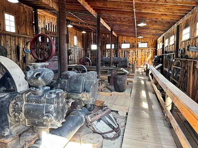 The machinery hall showcases the ingenious contraptions that powered progress when "horsepower" was still literal.