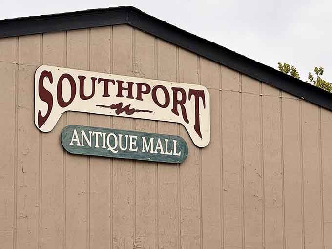 The sign promises exactly what's inside: a sprawling wonderland where time moves differently and wallets lighten happily.