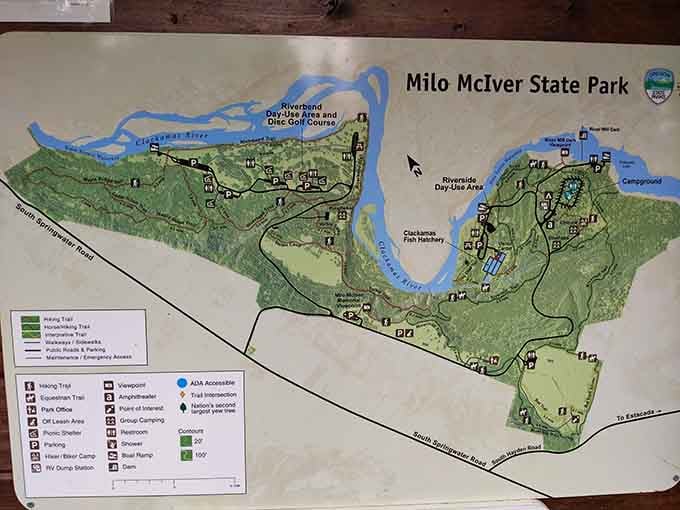 The park map &ndash; where "you are here" is always the best possible place you could be on a beautiful Oregon day.