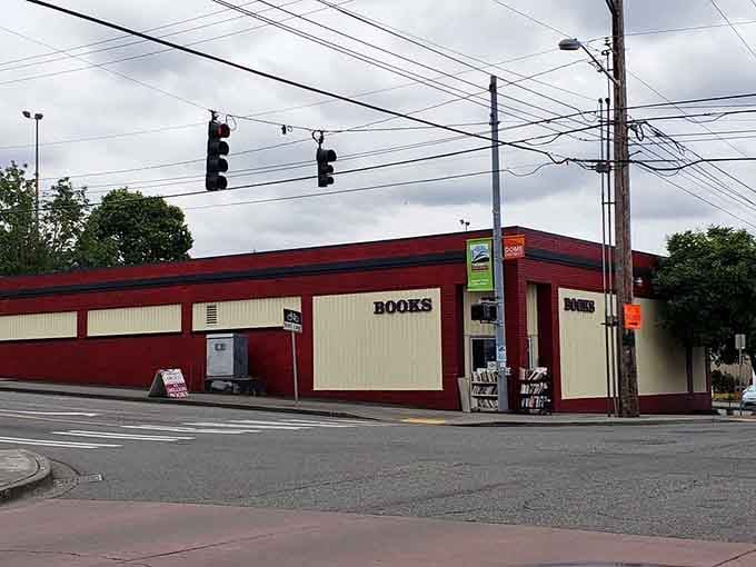 The corner location makes it easy to spot from blocks away, a beacon for budget-conscious readers.