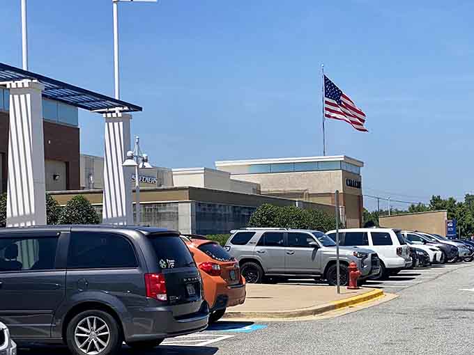 Ample parking means you won't circle endlessly like a vulture, though finding your car later is an entirely different challenge altogether.