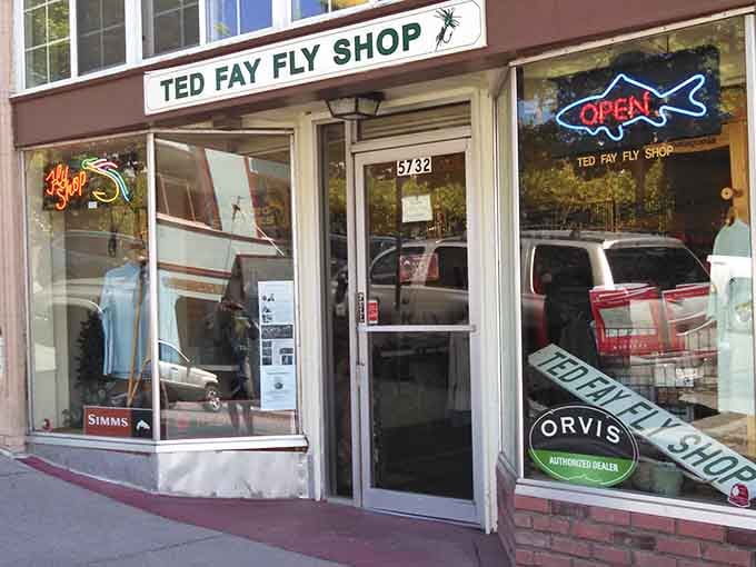 Ted Fay Fly Shop is angler heaven, where fishing stories grow as tall as the surrounding mountains and expert advice flows freely.