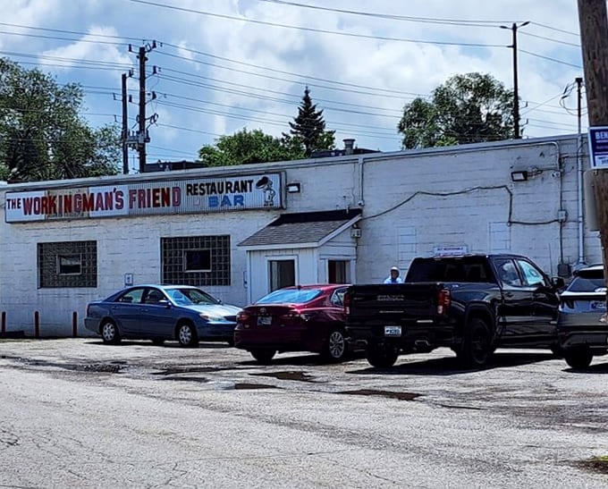 The parking lot's full because word travels fast when burgers are this good and this honest.