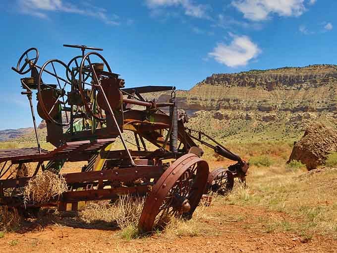 Remnants of ranching history dot the landscape, rusty reminders of those who tried taming this wild country.