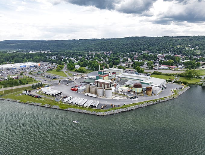 Industrial waterfront operations that remind you real communities make real things, not just artisanal pickles.