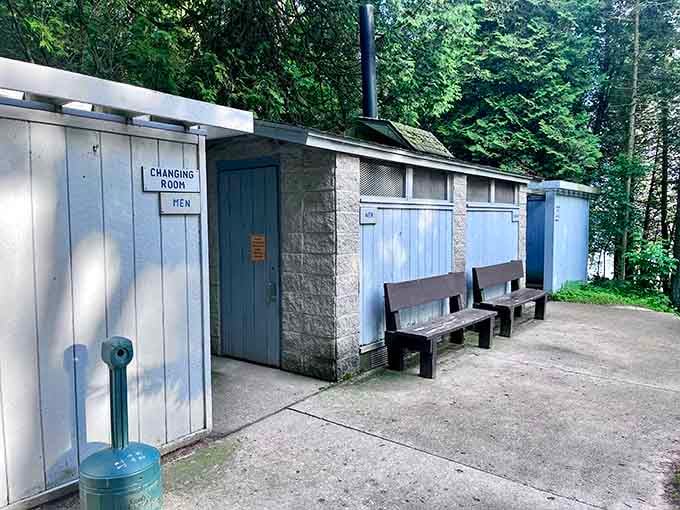 Practical facilities mean you can actually spend the whole day here without roughing it too much.