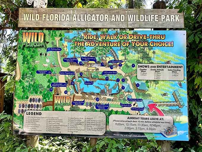 This map shows you're not just driving in circles, you're embarking on a carefully planned journey through multiple ecosystems and snack opportunities.