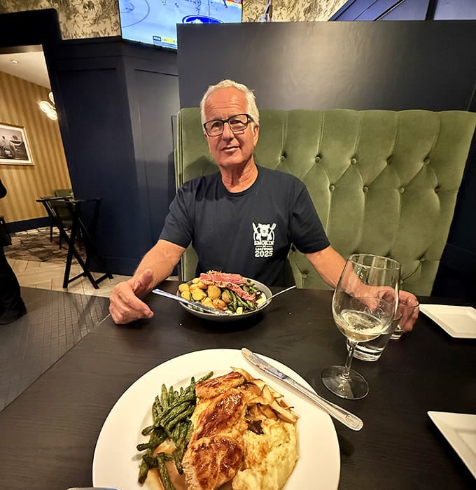 The true test of any restaurant is the look on diners' faces - this gentleman's expression says more than any review ever could.