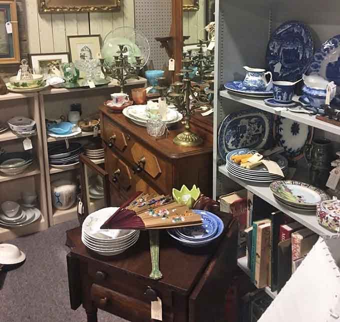 China patterns that outlasted marriages. These blue and white dishes have served everything from pot roast to Christmas ham.