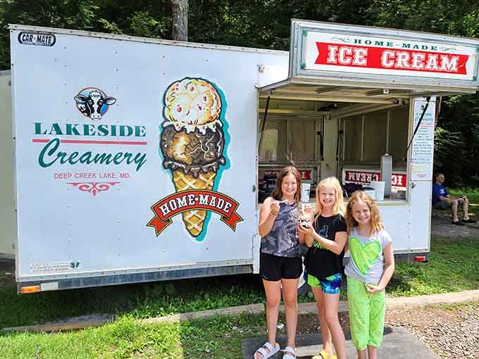 Lakeside Creamery serves homemade ice cream, the perfect reward after conquering those waterfall trails successfully.