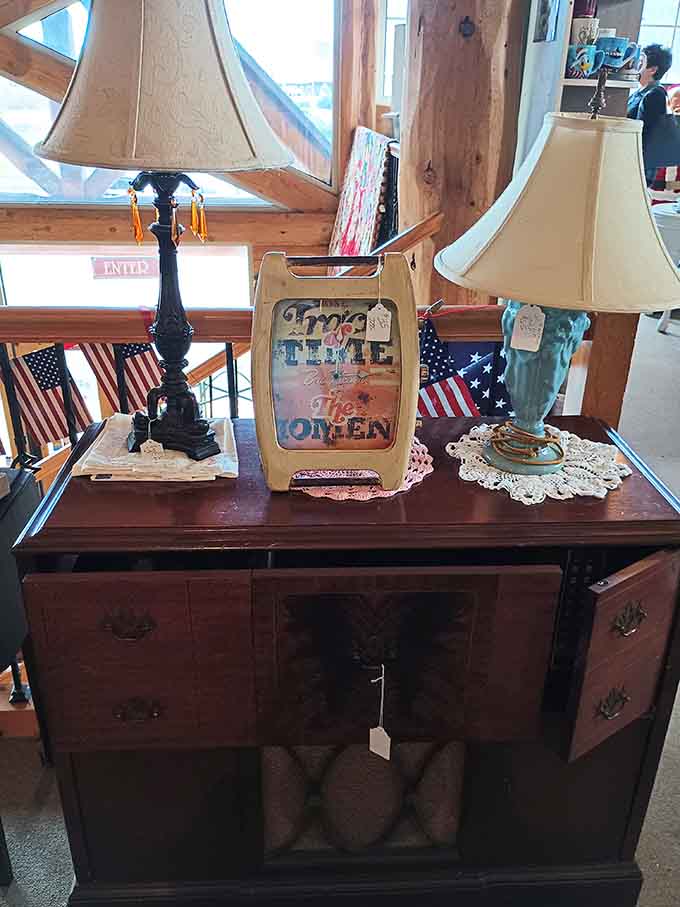Vintage lamps and cabinetry that would make your interior designer weep with joy and your wallet weep for entirely different reasons.