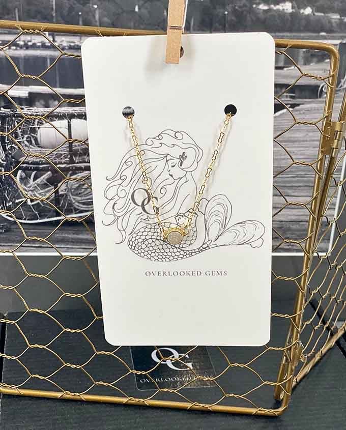 Mermaid-inspired jewelry that brings oceanic whimsy to any outfit. This necklace isn't just an accessory &ndash; it's a conversation starter with coastal charm.