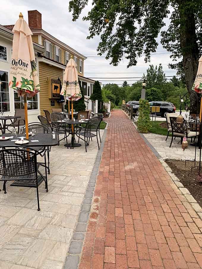 The outdoor patio invites al fresco dining with the charm of a European sidewalk caf&eacute;, minus the scooter exhaust and cigarette smoke.