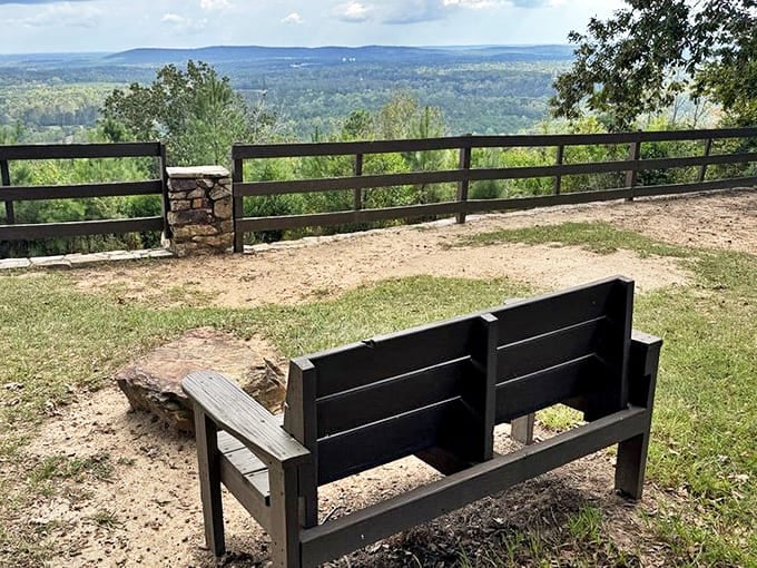 The bench with the million-dollar view where contemplating life's big questions seems suddenly less complicated.