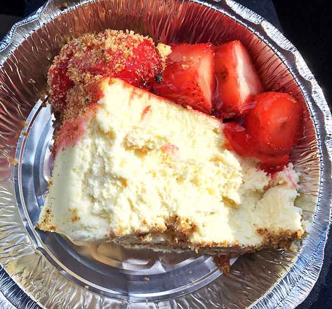 Cheesecake with strawberries &ndash; where dense creaminess meets fruity brightness. The dessert equivalent of a standing ovation.