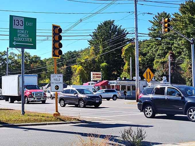 Even the street signs know the way to Agawam. Follow Route 133 East through Rowley and you'll find yourself at the intersection of Hungry and Happy.