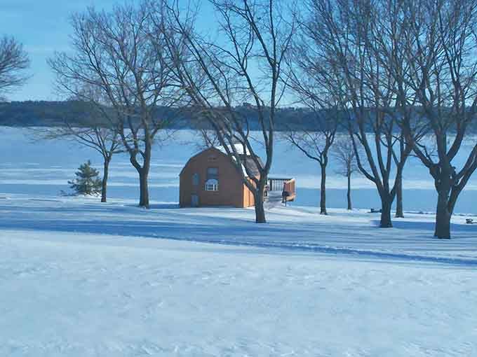 Winter transforms the recreation area into a snow globe come to life&mdash;where summer's playground becomes a serene landscape of pristine white.