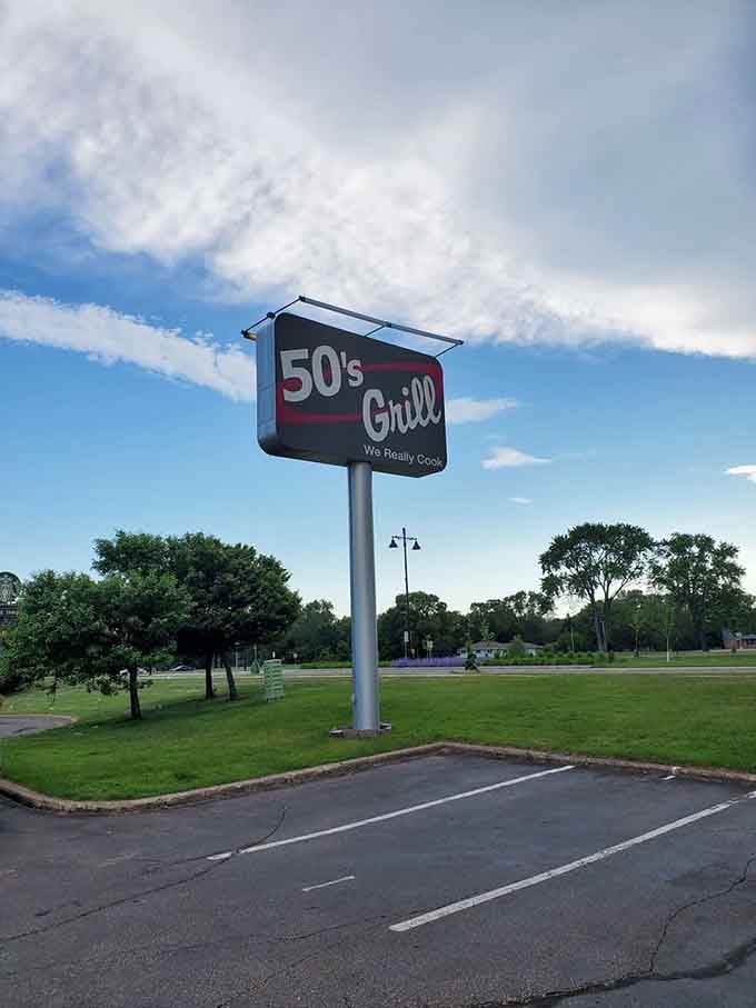 The roadside sign promises "We Really Cook," which is refreshingly honest advertising in an age of corporate speak.