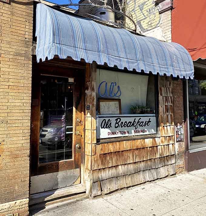 That weathered exterior hides breakfast perfection that's been drawing crowds since your grandparents were young.