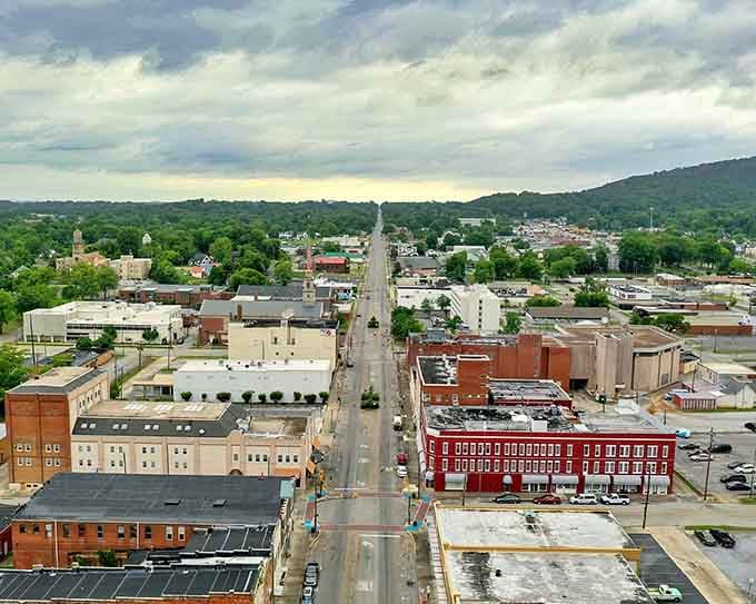 From up here, you can see how a town grows without losing its soul or sense of direction.