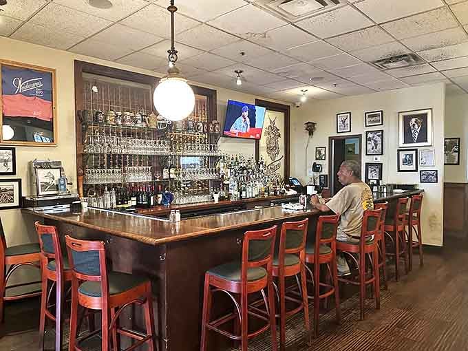 The bar area&mdash;where stories flow as freely as the drinks, and where locals have been solving the world's problems one cocktail at a time.