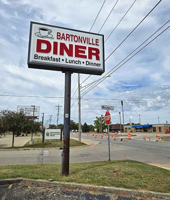 The sign promises breakfast, lunch, and dinner, but breakfast is where this place truly shines.