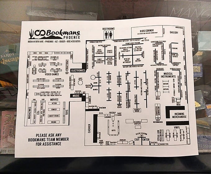 This store map is essential because wandering aimlessly here could consume your entire afternoon, maybe longer.
