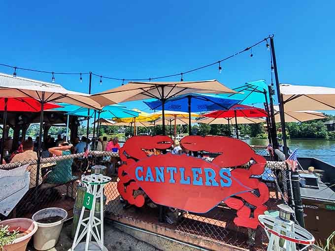 That iconic crab sign welcomes you to a place where locals have been gathering for generations.