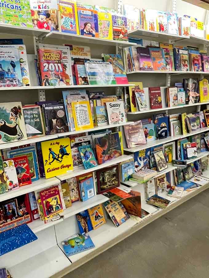 The children's book section&mdash;where literary adventures cost less than a coffee and imagination has no price tag at all.